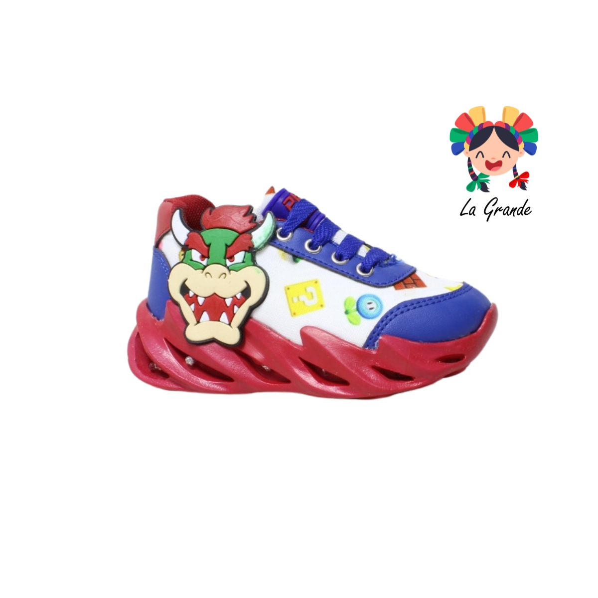 605 PLAY COLORS Rey Rojo Sint Tenis Casual con Luz Led para Niño ...